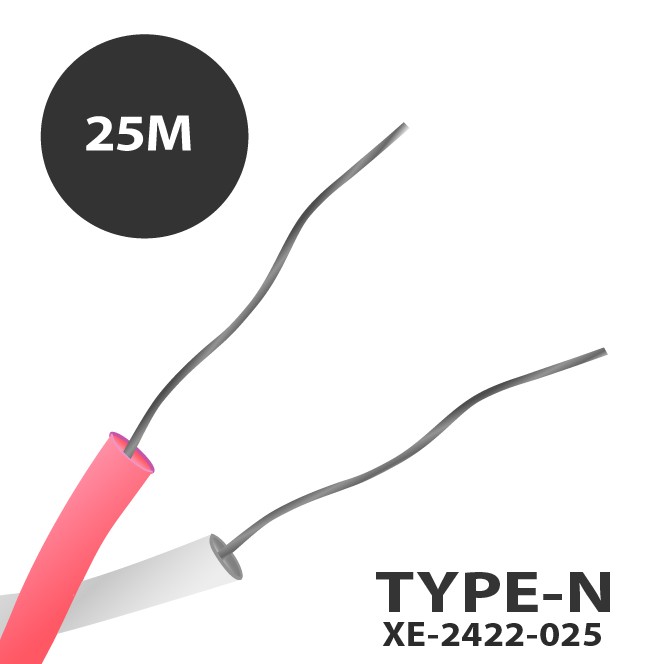 Type N PFA Insulated Twin Twisted Pair Thermocouple Cable / Wire (IEC)