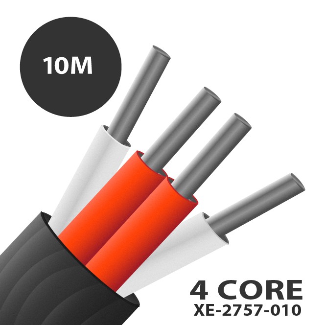 4 Core PTFE Insulated, Silver Plated Copper Screen, PRT Sensor Cable / Wire