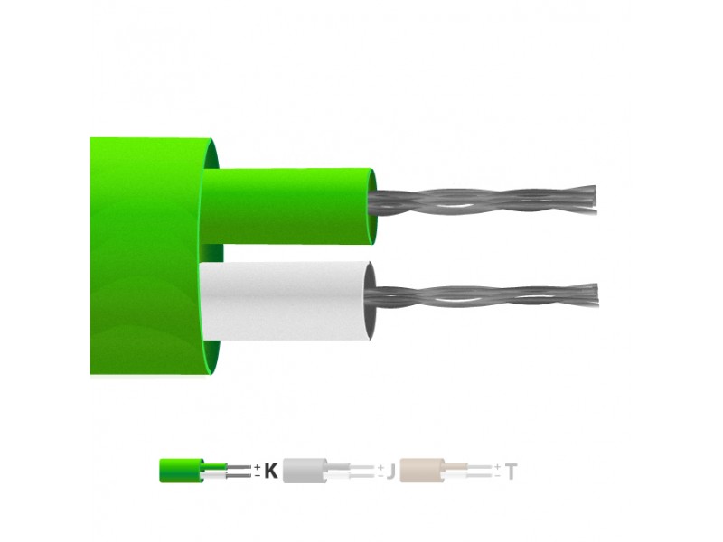 Type K PTFE Insulated Flat Pair Thermocouple Cable (IEC)