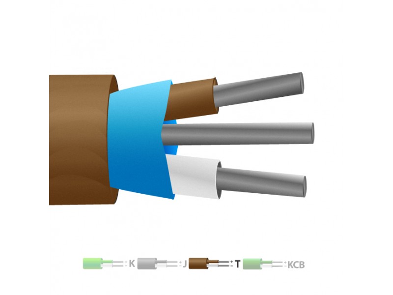 Type T PVC Insulated, Mylar Screened Thermocouple Cable / Wire (IEC)