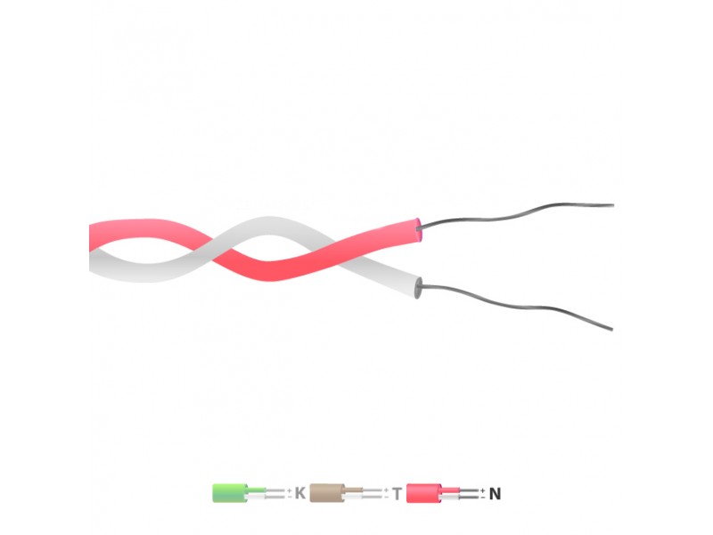Type N PFA Insulated Twin Twisted Pair Thermocouple Cable / Wire (IEC)