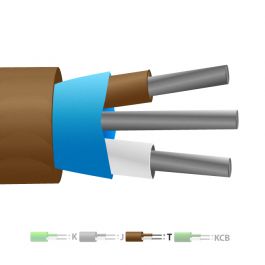 Type T PVC Insulated, Mylar Screened Thermocouple Cable / Wire (IEC)