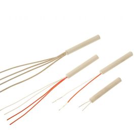 Ceramic Sheathed Pt100 Inserts - 4-Wire with 450mm Lead Length